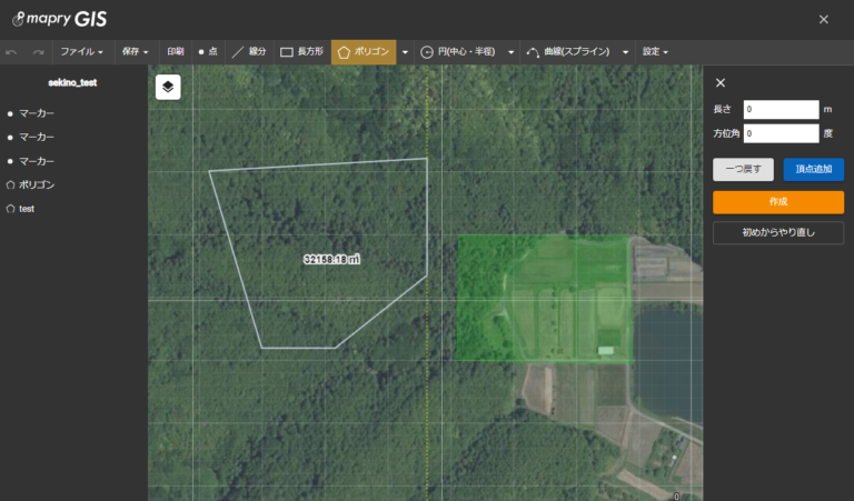 mapryGIS操作画面：CADも可能